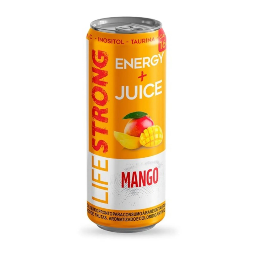 Bebida Energética Energy + Juice Sabor Mango Life Strong 473ml
