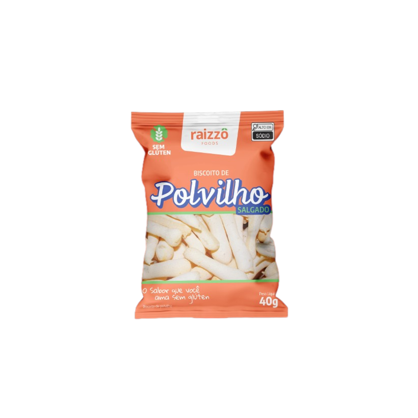 Biscoito De Polvilho Salgado Sem Glúten Raizzô Foods 40g