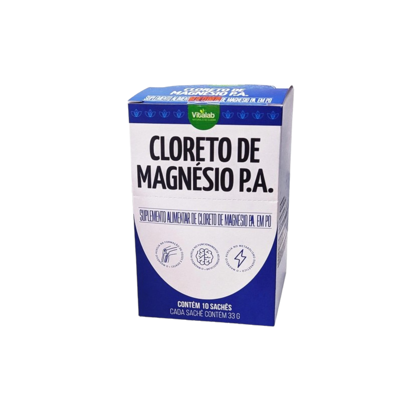 Cloreto de Magnésio P.A. Display com 10 Unidades Vitalab 33G | Armazém São Vito