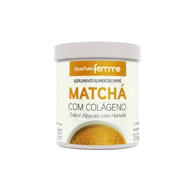 Matchá Soluvel Sabor Abacaxi/Hortelã Apisnutri 200g|São Vito
