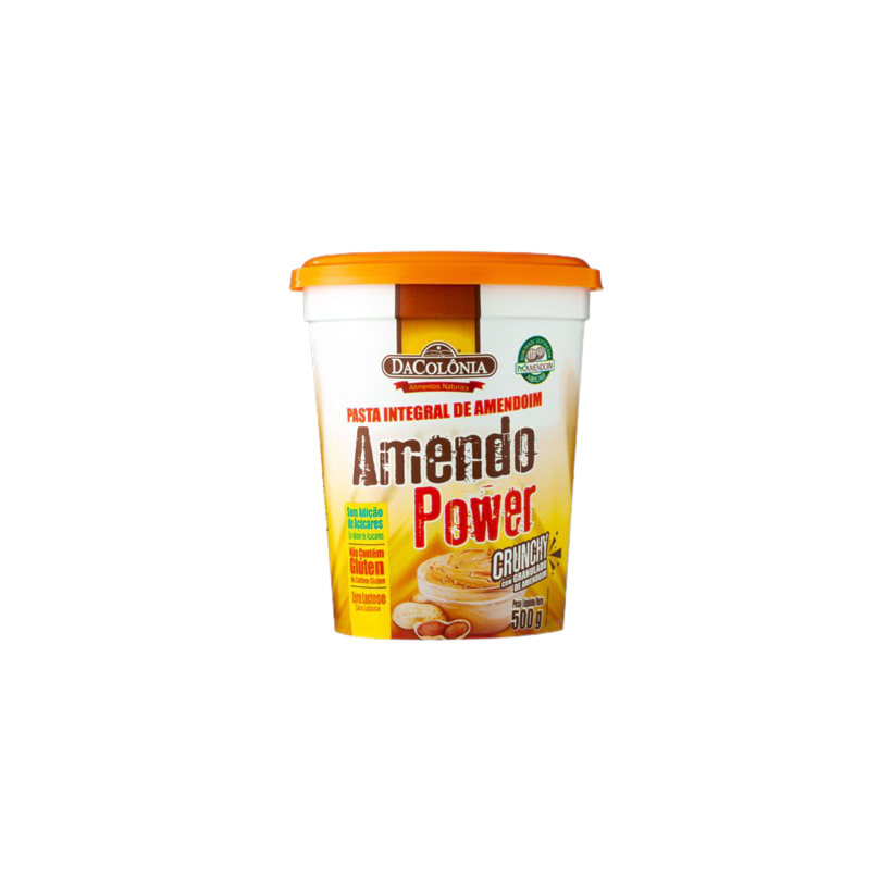 Pasta De Amendoim Integral Crunchy Granulado Amendo Power 500g