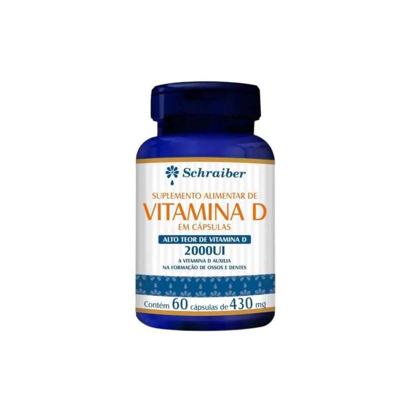 Suplemento Vitamina D 2000UI 60 Cápsulas 430mg